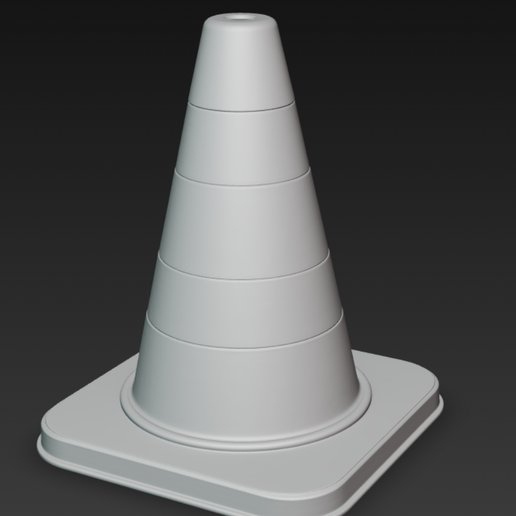 🆓 FREE - FUTURE TRAFFIC CONE 4 - Sci-Fi Street Prop - STL + OBJ (4K PBR ...