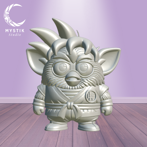 👾 Furby Goku in cartoon 3D style – Collectible STL Model・ STL File for ...