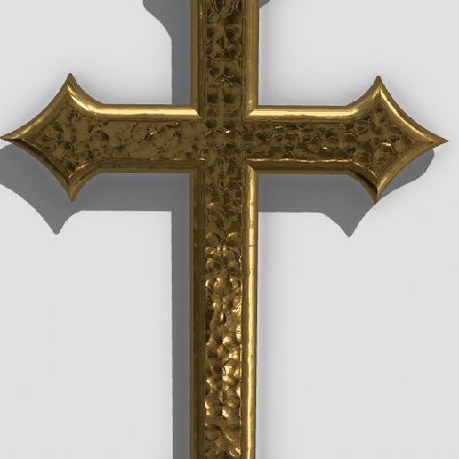 golden cross・Free STL File for 3D printing・Cults