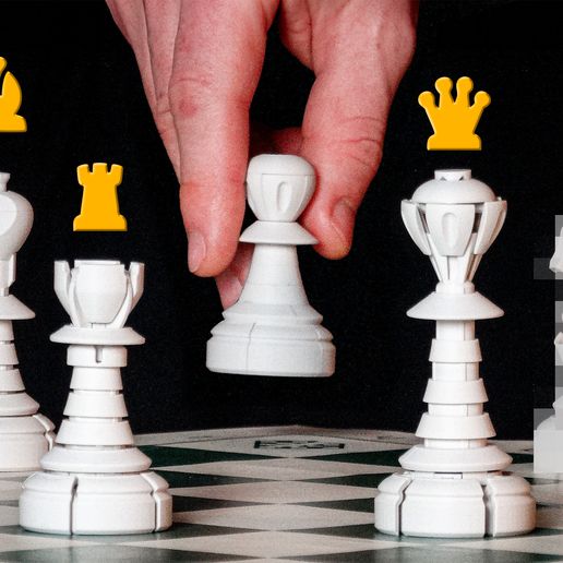 ♟️ Transforming Chess Pawns & Board・ 3D File for 3D printing・Cults
