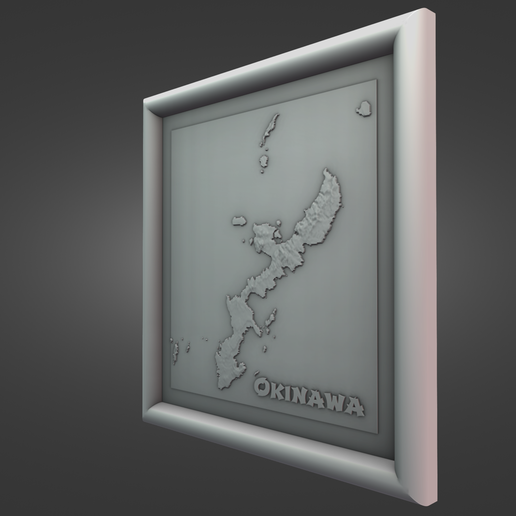 🏝️ Okinawa Island 沖縄島 3D Relief・ STL File for 3D printing・Cults