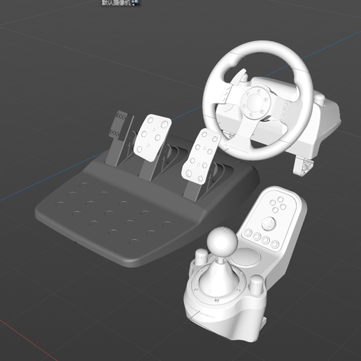 OBJ file Car Simulator G27 Transmission Game Steering Wheel Set 🚗 ・3D ...
