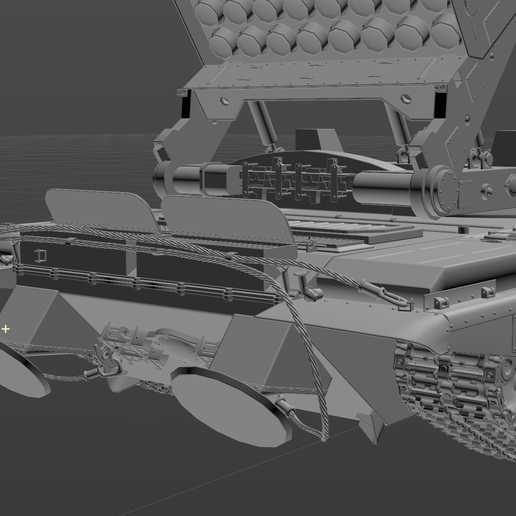 🚀 Russian TOS-1 self-propelled rocket launcher 3D model material (1 ...