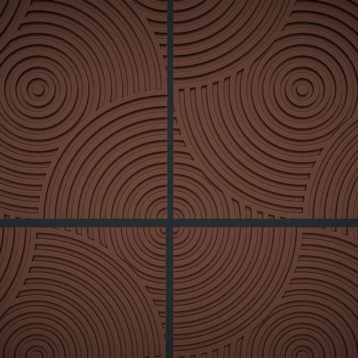 🟣 Seamless geometric pattern wall panel 3D Model・ STL File for 3D ...