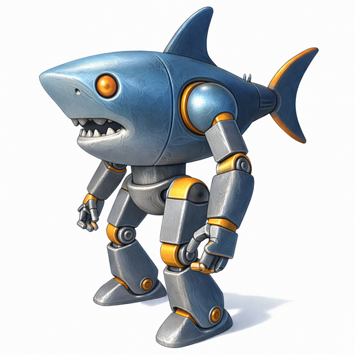 🦈 Mechanical Shark Robot Figure・ STL File for 3D printing・Cults