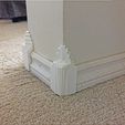 🎨 Art Deco Baseboard Corner Moldings・ STL File for ・Cults