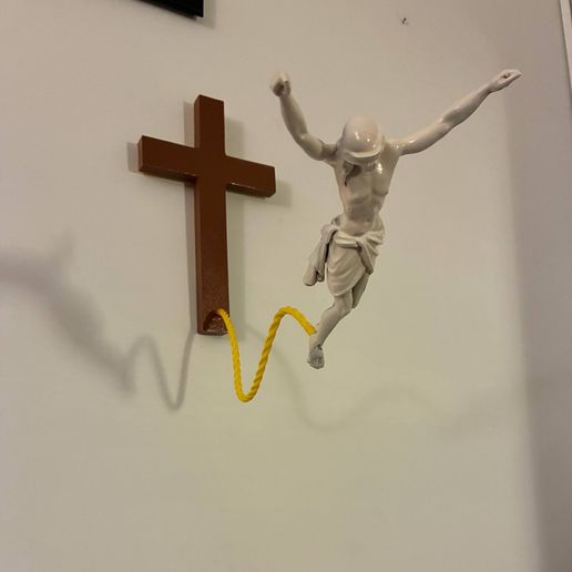 ️ Bungee Jumping Jesus Christ - Pop Art Religious Crucifix・ STL File ...