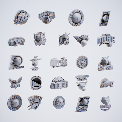 🏀 NBA Super mega pack Volumetric Logos x 24 models - NBA Super mega ...