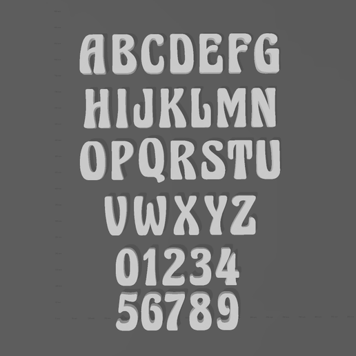 STL file Excalibur Nouveau font | letters | alphabet | numbers 🔢 (3MF ...