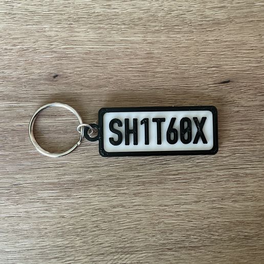 🗝️ Shitbox Numberplate Keyring・ 3D File for 3D printing・Cults