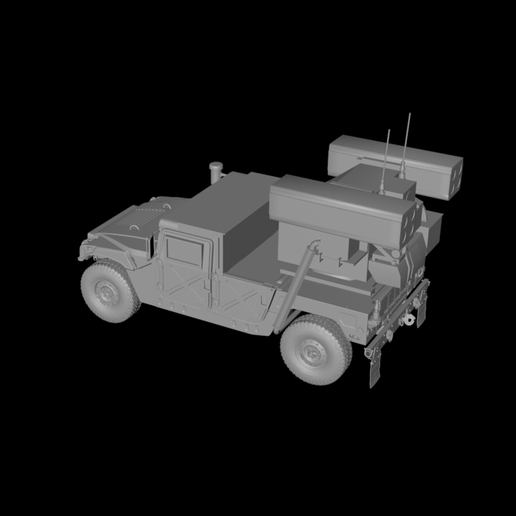 🦸 Modelo 3D del sistema de defensa antiaérea estadounidense "Avenger ...