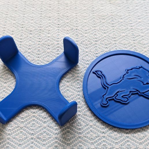 🍾 Detroit Lions Coaster w/Holder (holds 6)・ STL File for 3D printing・Cults