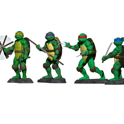 🥷 Ninja Turtles 1990 STL・ 3D File for 3D printing・Cults
