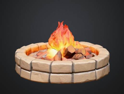 🔥 Camp Fire for Dioramas・ STL File for 3D printing・Cults