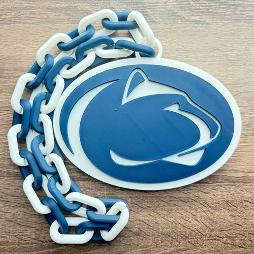 🎒 Penn State Nittany Lions Logo Oversized Necklace, Pendant Chain・ 3D ...