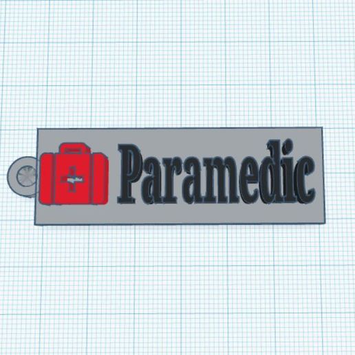 🗝️ Paramedic Keychain・ STL File for 3D printing・Cults