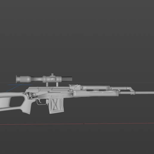 OBJ file Romanian PSL sniper rifle 3D model material 🔫 ・3D printable ...