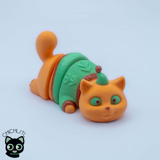🎄 Christmas Chubby Cat 'Sweety'・Free 3D File for 3D printing・Cults