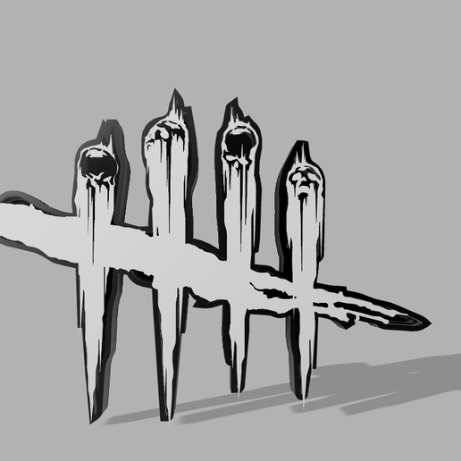 😵 dead by daylight logo lamp・ STL File for 3D printing・Cults