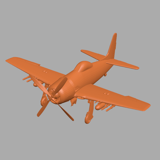 STL file F8F Bearcat 🏠 ・3D printing design to download・Cults
