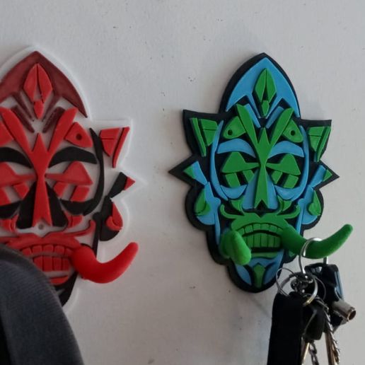 STL file Mask wall hanger / Mascara gancho de pared / Mask wall hanger ...
