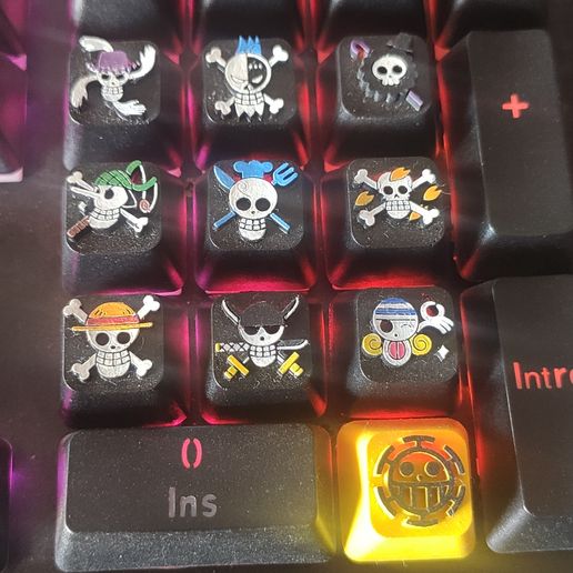 ⌨️ Keycaps One Piece pack 14・ STL File for 3D printing・Cults