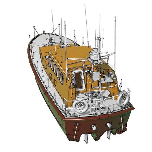 🚢 Mersey class lifeboat rc 1:16 scale・ STL File for 3D printing・Cults