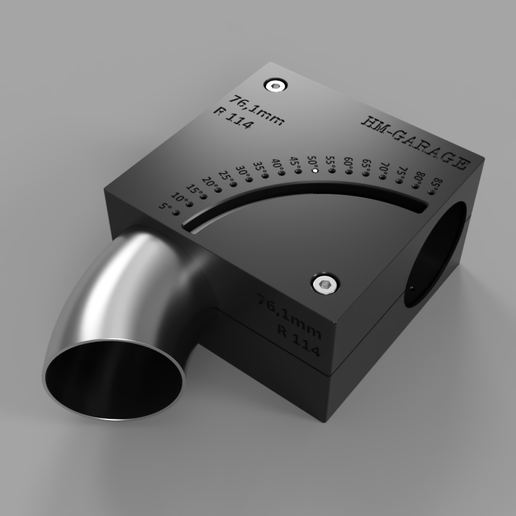 🧰 Pipe elbow sawing aid 76.1mm R114 Elbow welding elbow cutting aid・ STL File for 3D printing・Cults