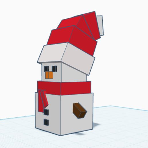 🌨️ Blocky snow man・Free STL File for 3D printing・Cults