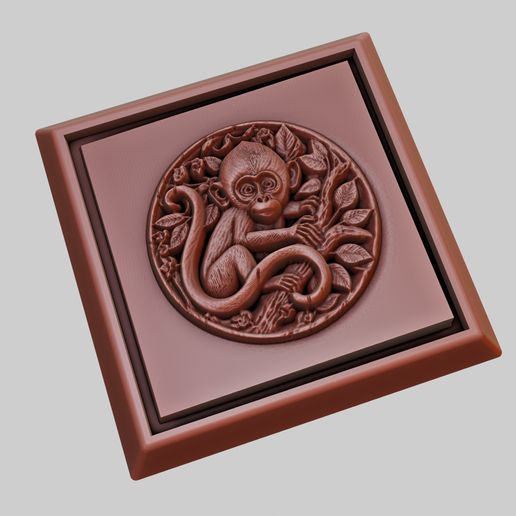 3D file Monkey Animal 3D Model for CNC Router Laser & 3D Printer 🐒 ・3D ...