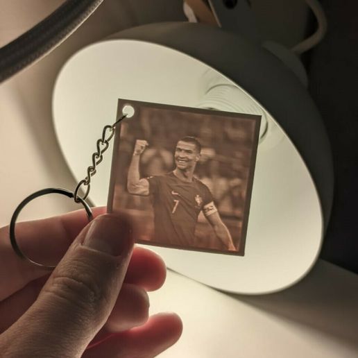 🗝️ Cristiano Ronaldo Lithophane Keychain - Cristiano Ronaldo Litofania ...
