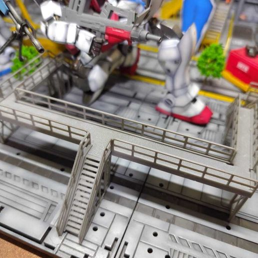 🌉 pedestrian bridge for Gundam diorama ver 9・Free STL File for 3D ...