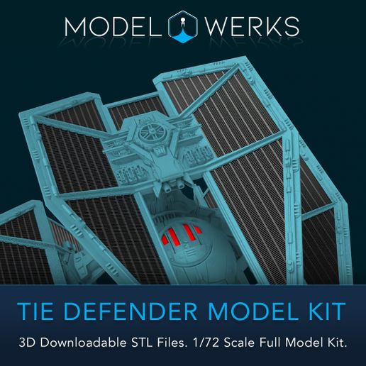 👔 Tie Defender 1/72 Scale Tie Fighter・ 3D File for ・Cults