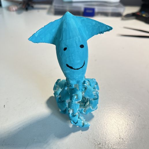 🦑 Flexi Squid・ STL File for 3D printing・Cults