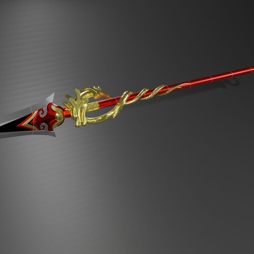 🐉 genshin impact Dragon Bane lance 3D print model・ STL File for 3D ...