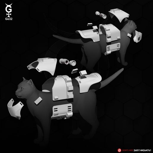 🫡 STORMTROOPER CAT - Armor (FULL)・ 3D File for 3D printing・Cults