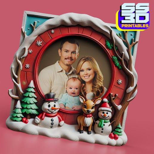 🎄 Christmas Photo frame decor stl 3d printable・ STL File for 3D ...