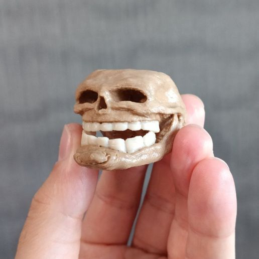 real skeleton troll face