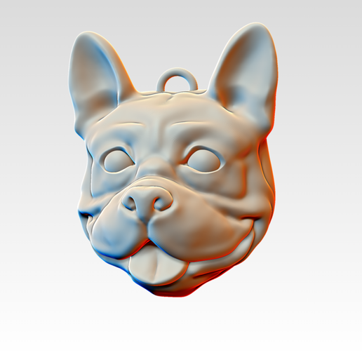 🐕 French Bulldog (Frenchie) Pendant Necklace・ STL File for 3D printing ...