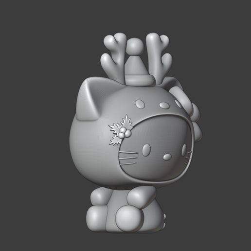 STL file Hello kitty Christmas 👋 ・3D printer model to download・Cults