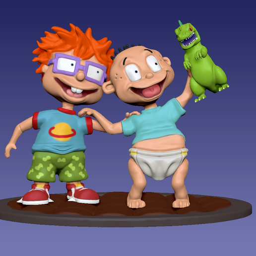 🇲🇬 tommy pickles holding raptar and chuckie finster from rugrats ...