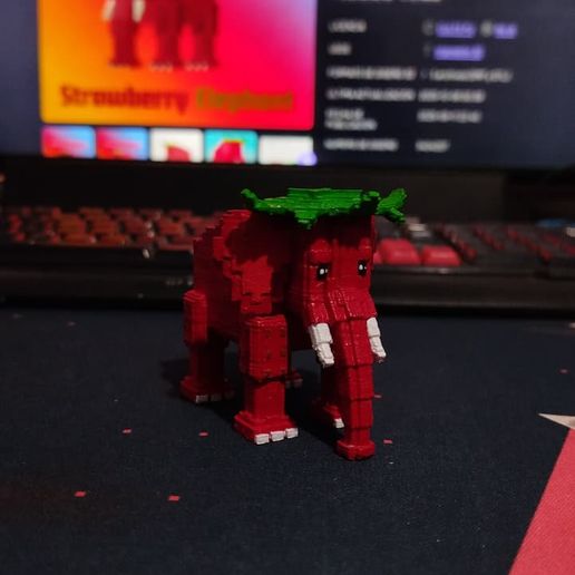🍓 Strawberry Elephant --- steal brainrot - Esy assebly・3D Print・Cults