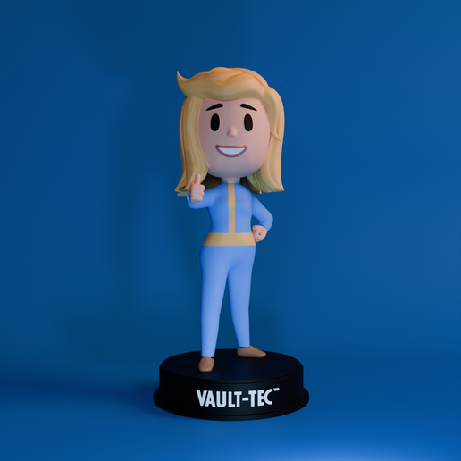 👧 Fallout Vault Girl | Classic・Free STL File for 3D printing・Cults