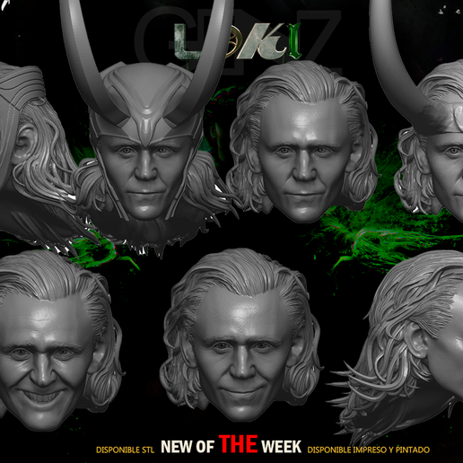 👾 LOKI HEAD / TOM HIDDLESTON / MARVEL・ STL File for 3D printing・Cults