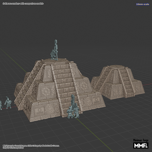 🕍 Reptilians - Big Ziggurat - 10mm・ 3D File for 3D printing・Cults
