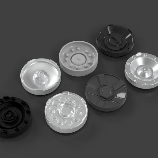 STL file Front wheel hubs pack for Italeri trucks 1/24 🛞 ・3D printable ...