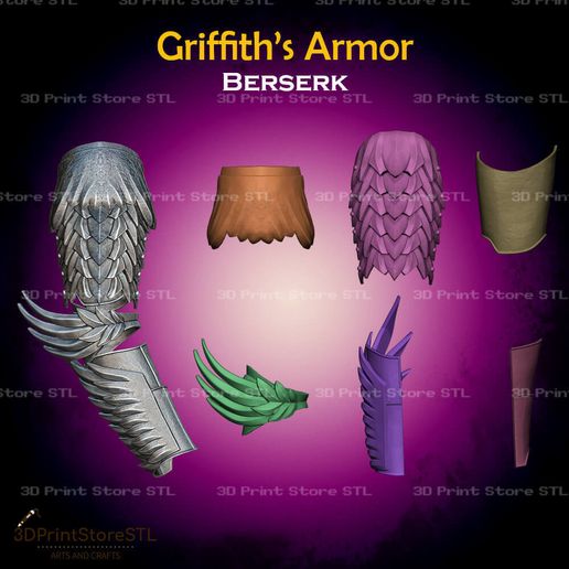 📁 Griffith Armadura Cosplay Berserk - Archivo STL Modelo de impresión ...