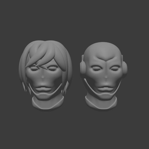 ⚔ Female_Tau_Heads・Free STL File for 3D printing・Cults