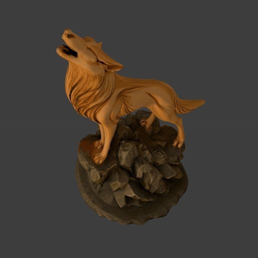 🐺 Elegant Wolf Sculpture Howling – 3D Printing Figurine・Free 3D File ...