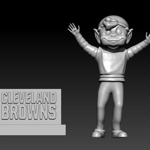 🧝 Brownie The Elf - Cleveland Browns mascot statue - 3d print・ 3D File ...